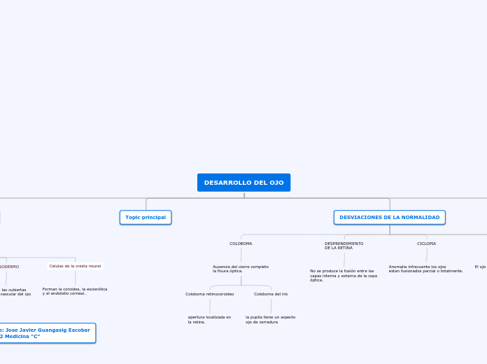 DESARROLLO DEL OJO - Mind Map